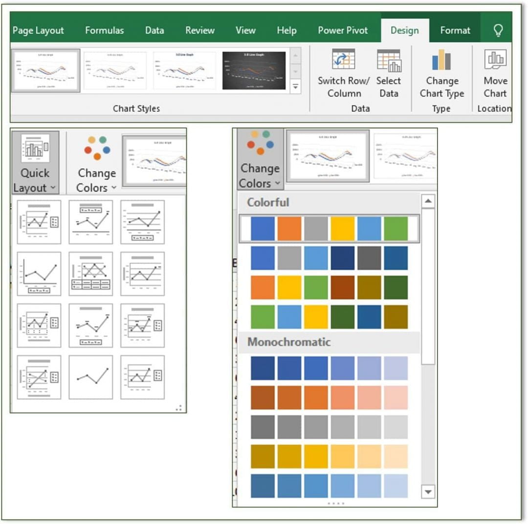 How to make a line graph in excel with multiple lines