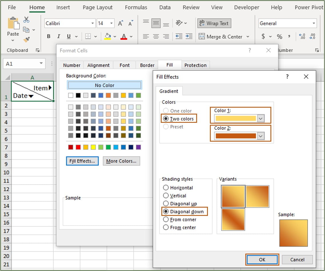How to split a cell in half in Excel | Easy Learn Methods