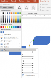 What are the 3 types of PowerPoint connectors