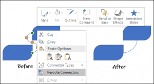 What are the 3 types of PowerPoint connectors